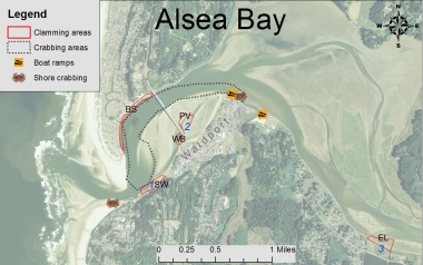 Alsea River Fishing Map